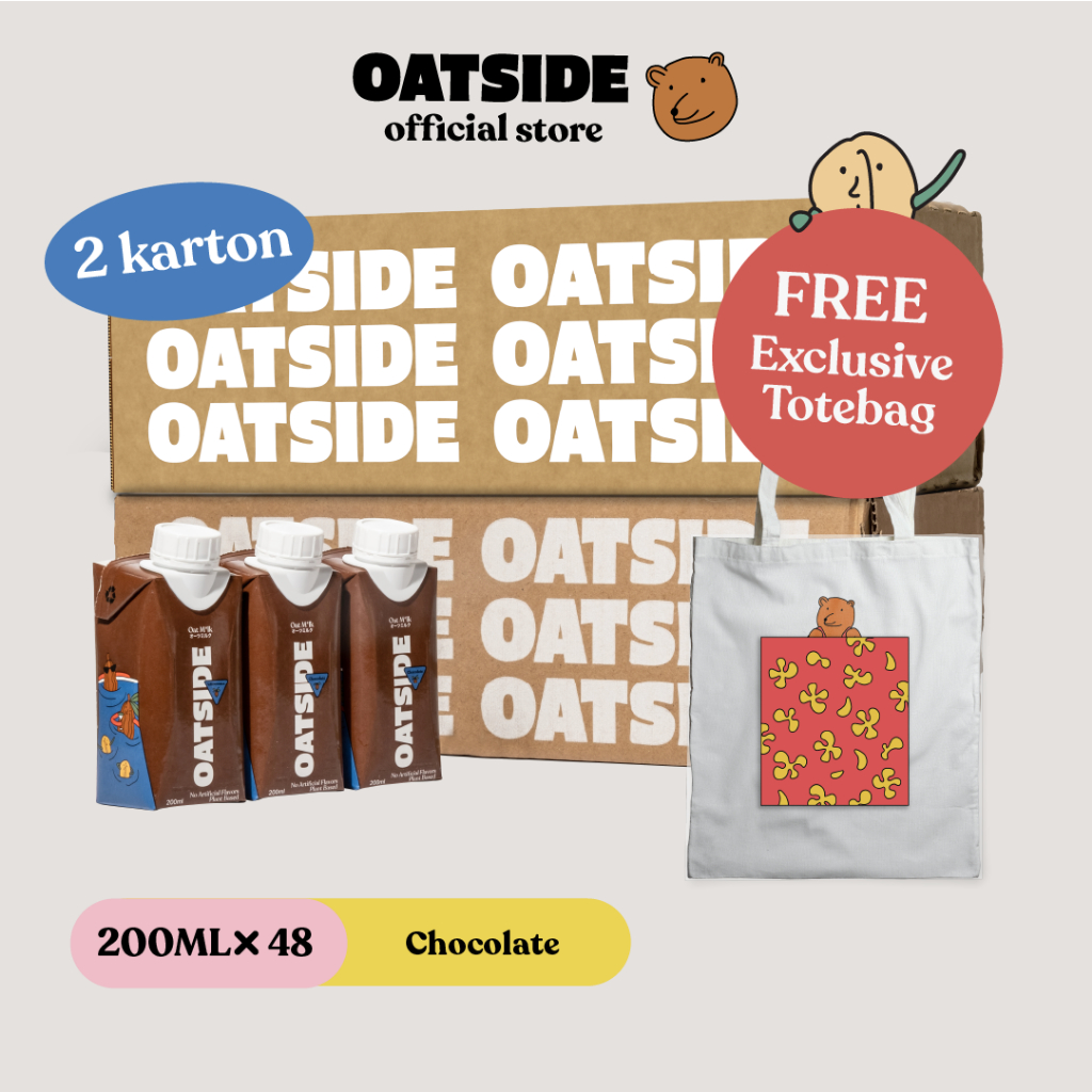 Jual OATSIDE Mini Cap Oat Milk Chocolate 200ml (48 Pcs) (Kemasan Tutup ...