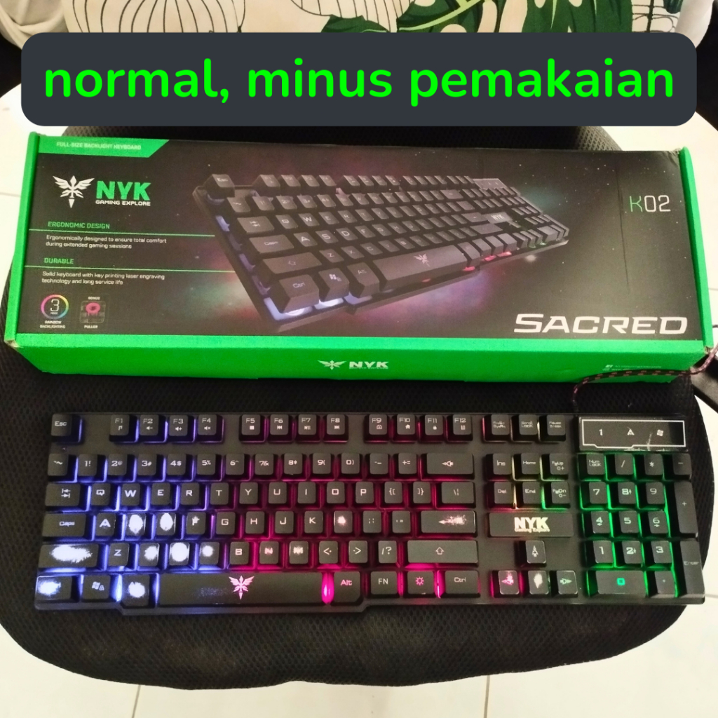 Jual Keyboard NYK K02 SACRED gaming rgb usb wired second normal minus ...
