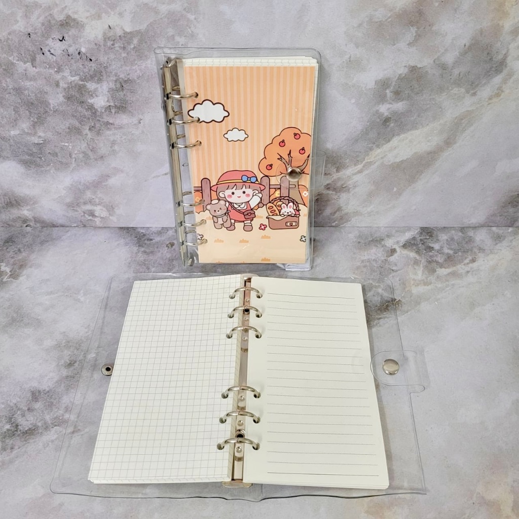 Jual Buku Binder Note A6 Isi Kertas Lurus 100 Lembar Binder A6 Ring ...