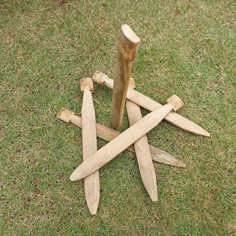 Jual pasak tenda Pramuka 10 pcs, bambu pasak, bambu patok, bambu murah ...