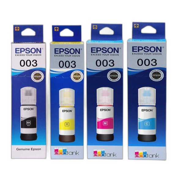 Jual Tinta Epson 003 Refill (Printer L1100/L3100/L3200/L5100/L5200 ...