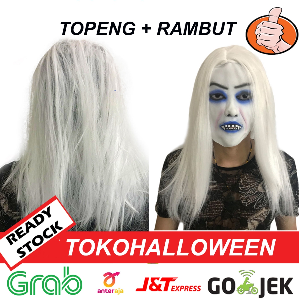 Jual TOPENG LATEX SETAN PUTIH KUNTILANAK BAHAN KARET | Shopee Indonesia