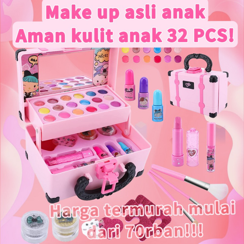 Jual READY STOCK children pretend plays make up kit set mainan make up ...