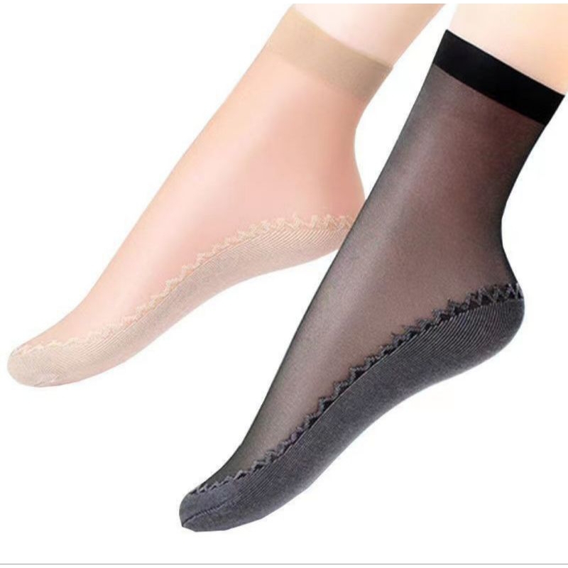 Jual KAOSKAKI TRANSPARANT PENDEK SOCK KAKI ANTI SLIP FASHION WANITA ...