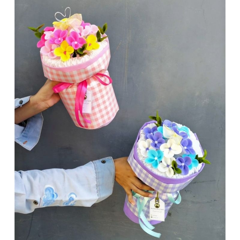 Jual Buket bunga mini lucu - Round bouquet - Hadiah ulang tahun ...