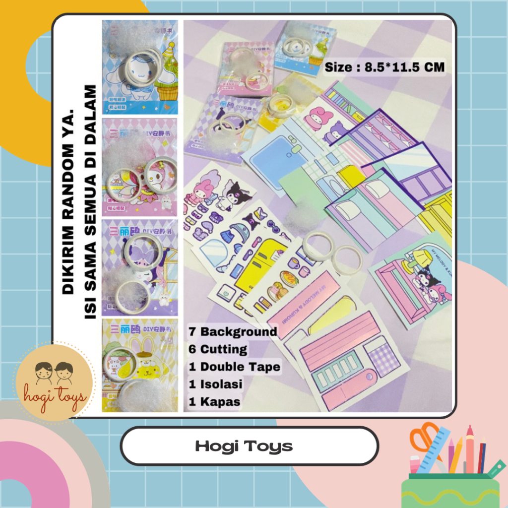 Jual Buku Quite Book Melody Kuromi Sanrio DIY Mainan Edukasi Anak Busy ...