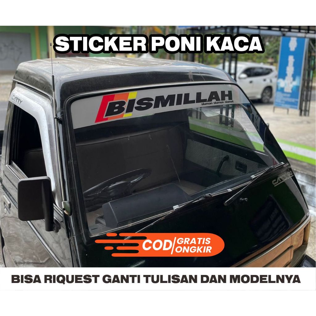Jual Sticker Decal Print Custom Kaca Depan Bisa Request Desain | Shopee ...