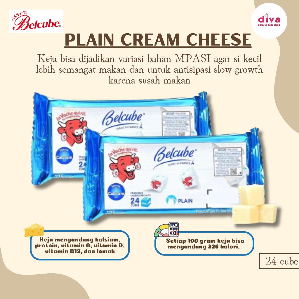 Jual Belcube Plain Cream Cheese Keju Krim MPASI Bayi Kraft Baby 125 g ...