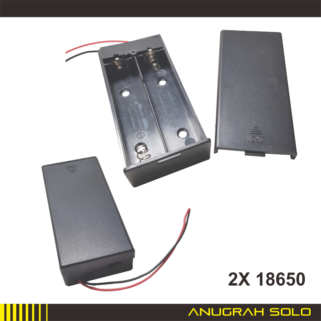 Jual Box Batere Battery Holder Tempat Baterai 2XAA 2XAAA 2X18650 9V ...