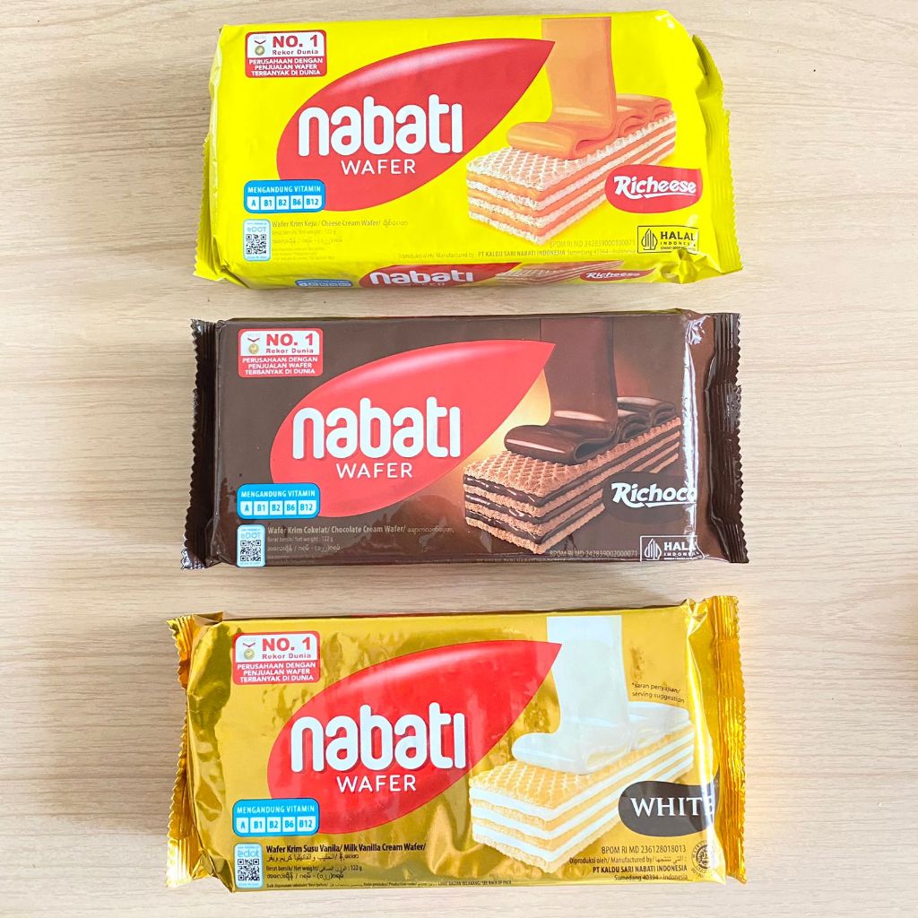 Jual Nabati Richoco Wafer Coklat, Keju, Nabati Wafer White Vanilla 122 Gr | Shopee Indonesia