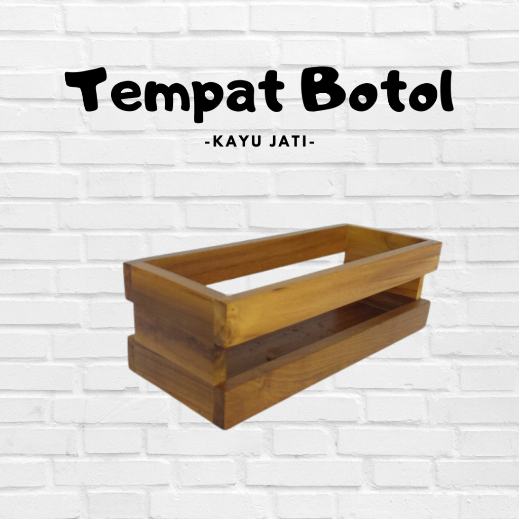 Jual Tempat Botol Kayu Jati - Bottle Holder | Shopee Indonesia