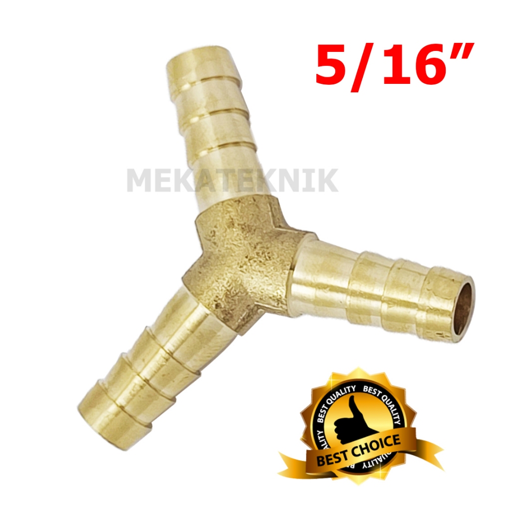 Jual NEPEL SAMBUNGAN SELANG Y KUNINGAN ASLI 5/16" 8MM UNTUK SELANG ...