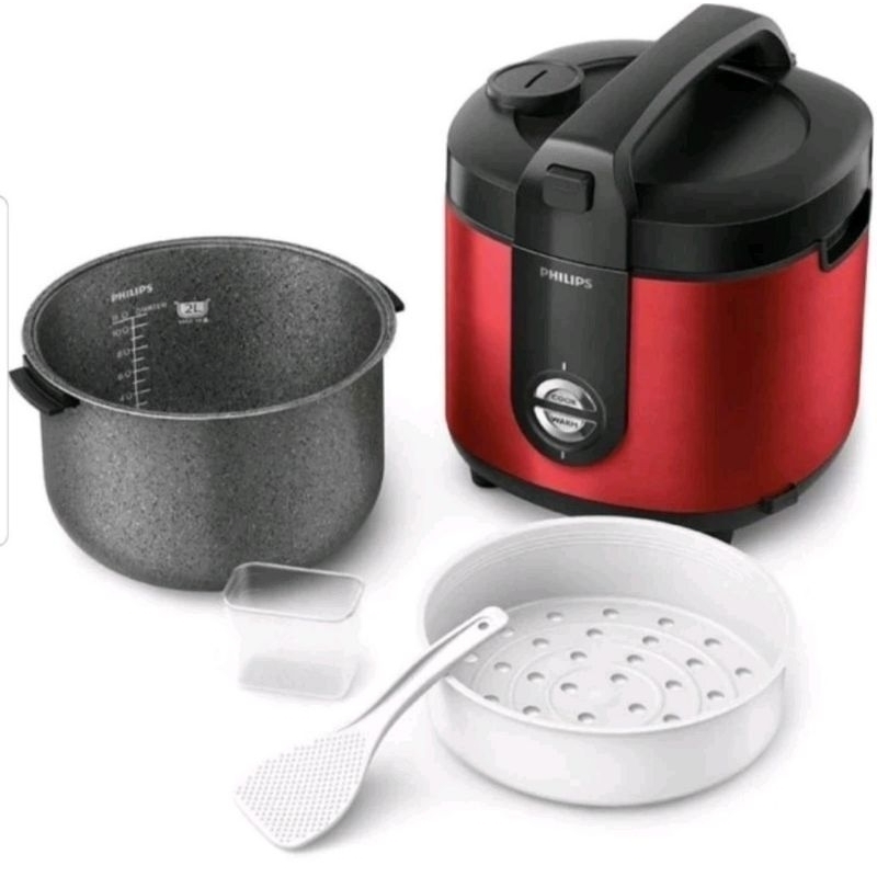 Jual New Rice Cooker Philips HD3138 Garansi Resmi Philips - Red ...