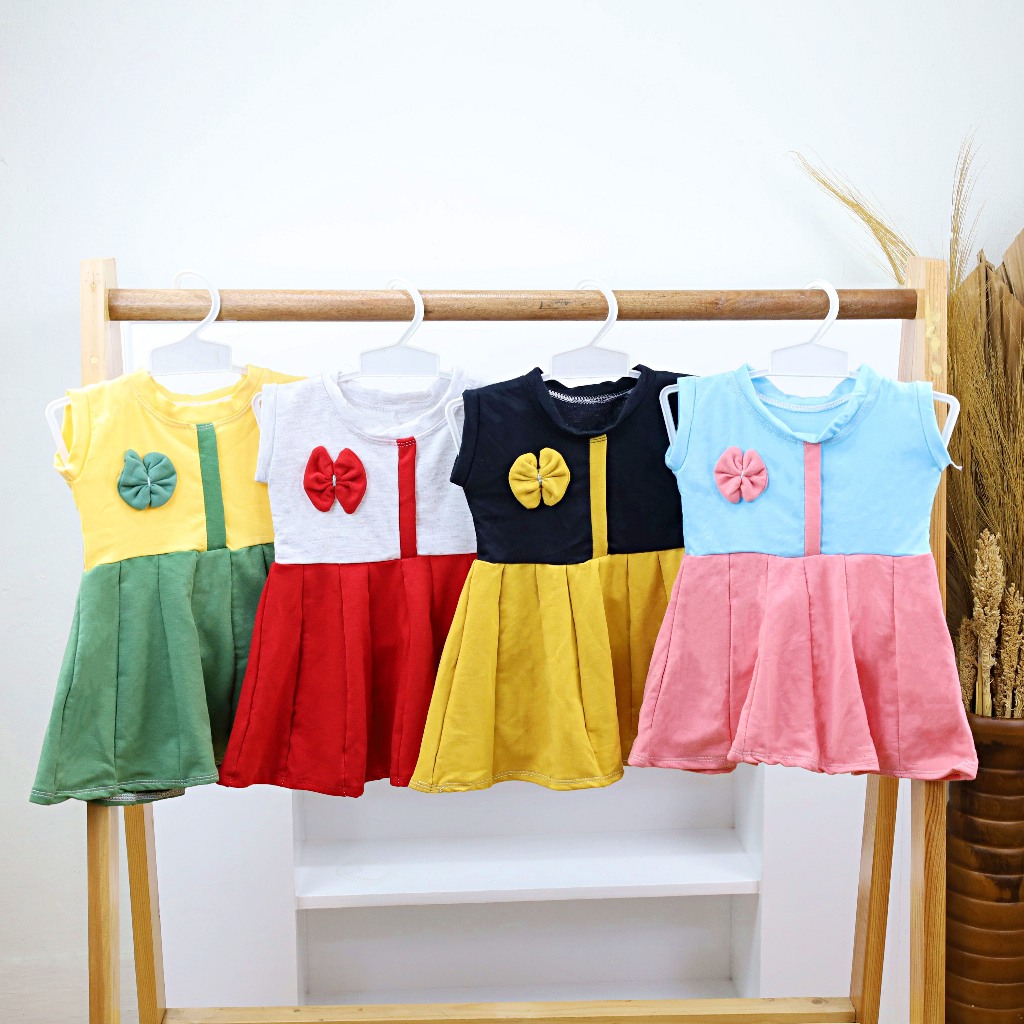 Jual (COD) Dress uk Bayi 0-12 Bulan / Dress Daily Korea Dres Baju Bayi ...