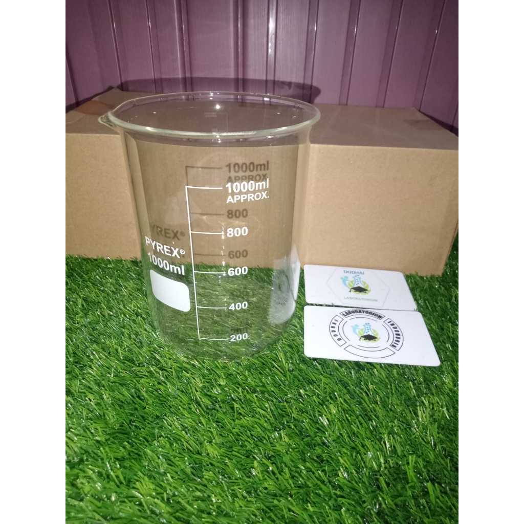 Jual Beaker glass, gelas kimia pyrex,1000 ML | Shopee Indonesia