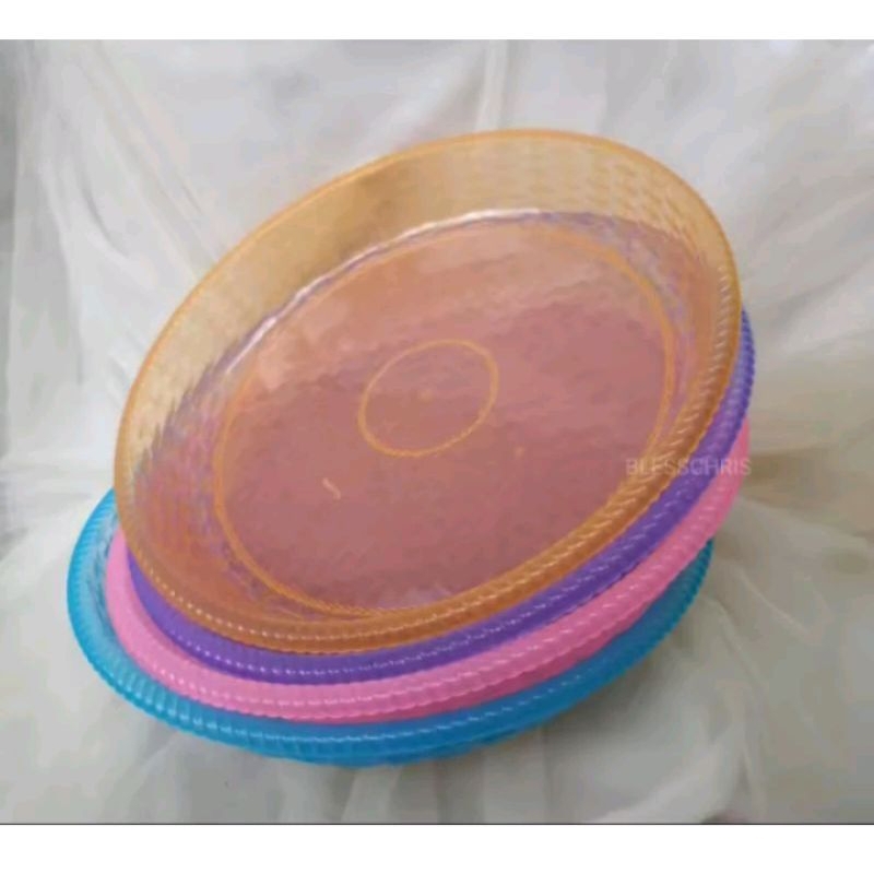 Jual HARGA 6 PCS NAMPAN PLASTIK BULAT / BAKI SEGI UKURAN KECIL 01 ...