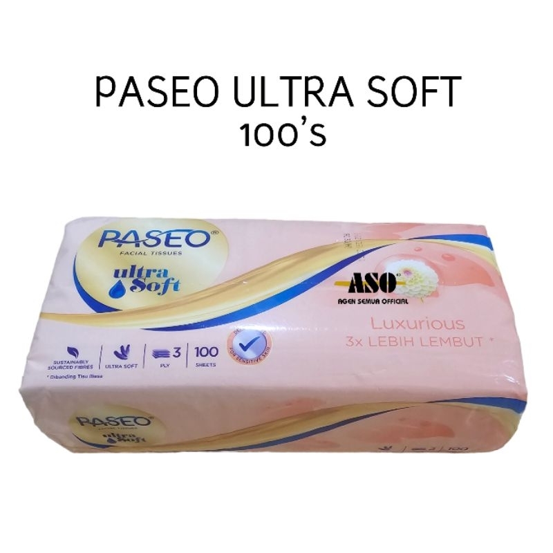 Jual Tisu Tissue Paseo ULTRA SOFT 100 sheets 3ply PROMO !! | Shopee ...