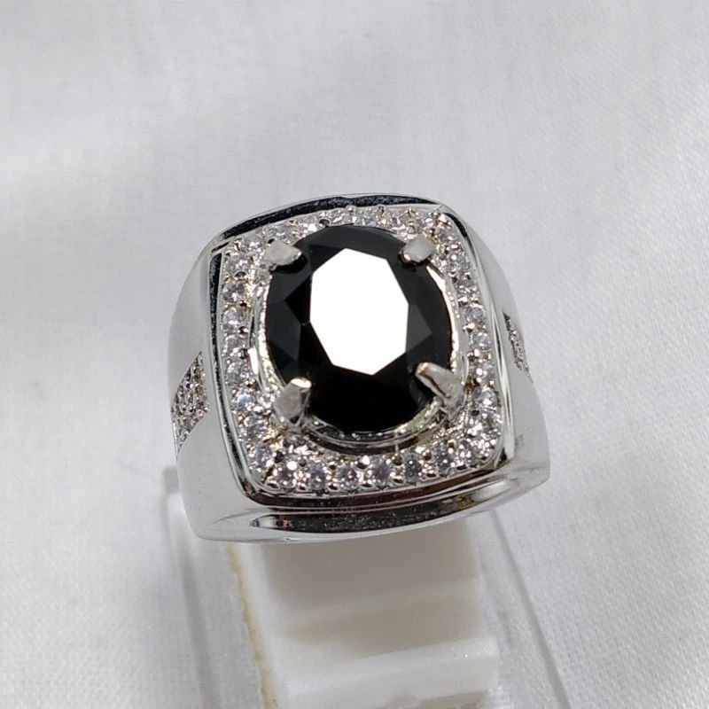Jual BATU CINCIN AKIK PERMATA BLACK ONYX CHATAM RING PERAK BANGKOK 926 ...