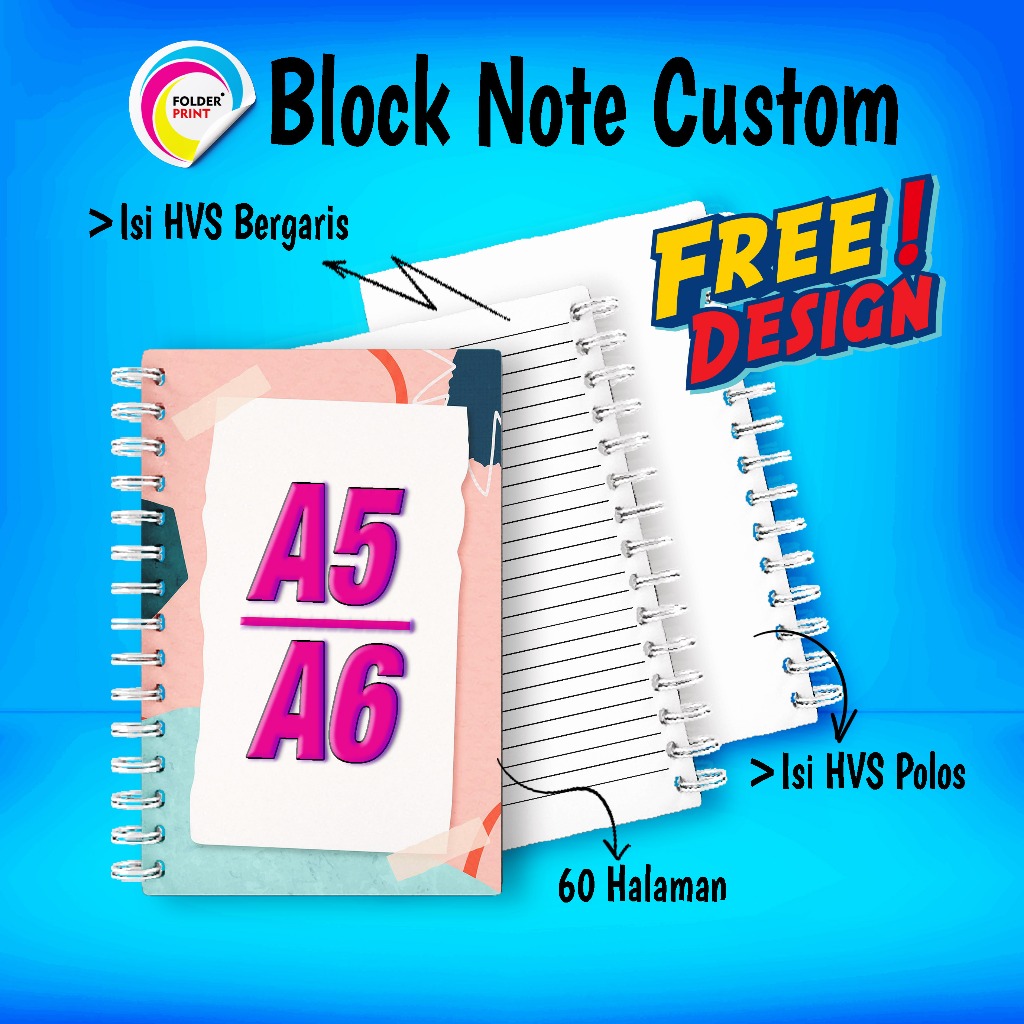 Jual Block Note Custom Isi 30 Lembar 60 Halaman | Shopee Indonesia