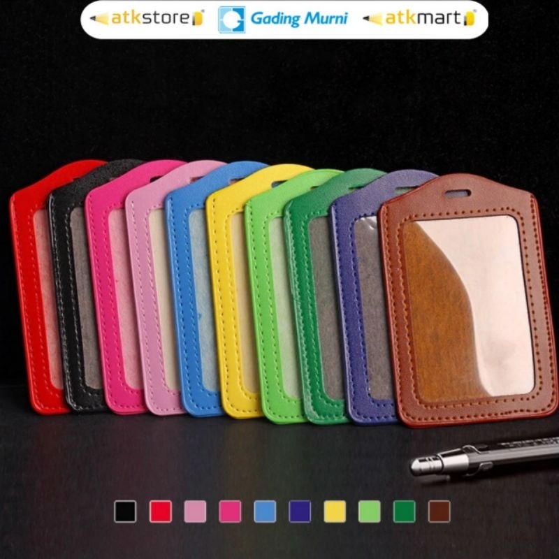 Jual V tec name tag ID card holder kulit imitasi ICH 711K - Tempat ...