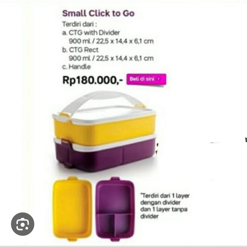 Jual small Click to go Tupperware | Shopee Indonesia