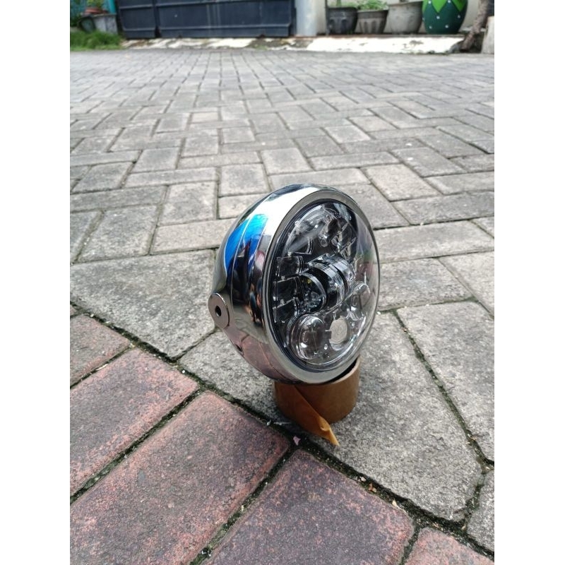 Jual lampu depan daymaker 5,75 inch set batok L2G crom | Shopee Indonesia