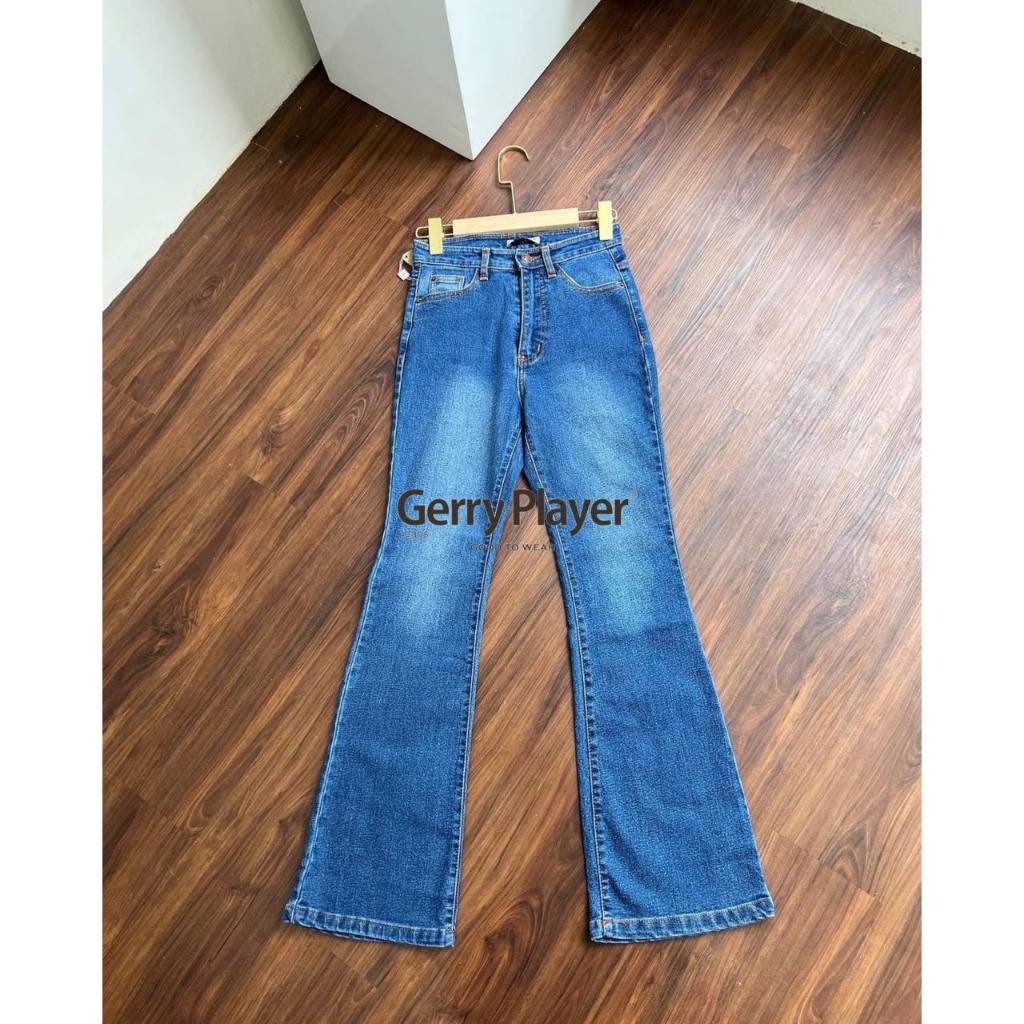 Jual Korea Cutbray jeans Highwaist Celana Jeans Wanita Kekinian Sexy Bahan Stretch Tebal Halus ...