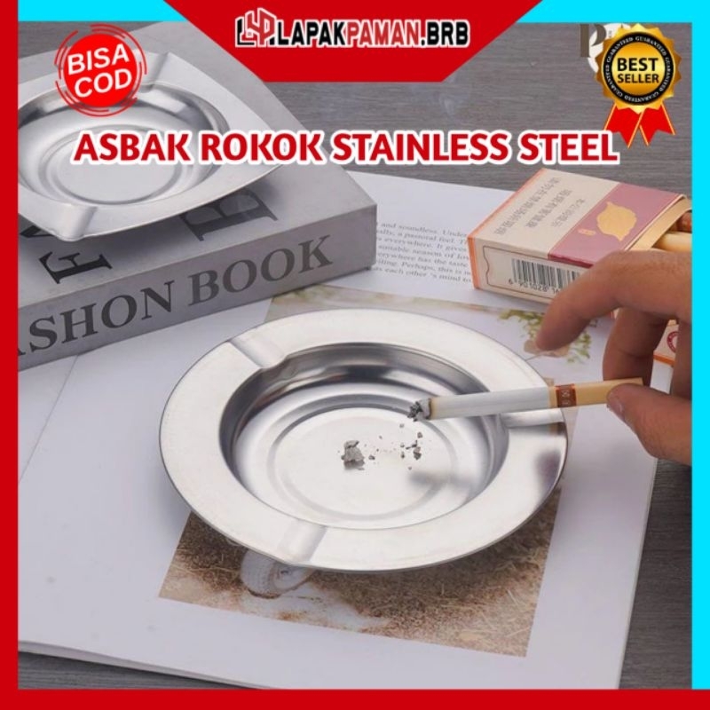 Jual ASBAK ROKOK STAINLESS STEEL / ASBAK SENG BULAT TEMPAT ASBAK ROKOK ...