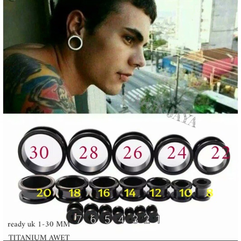 Jual Anting pircing Ear plug Telinga pria dan wanita style punk keren ...