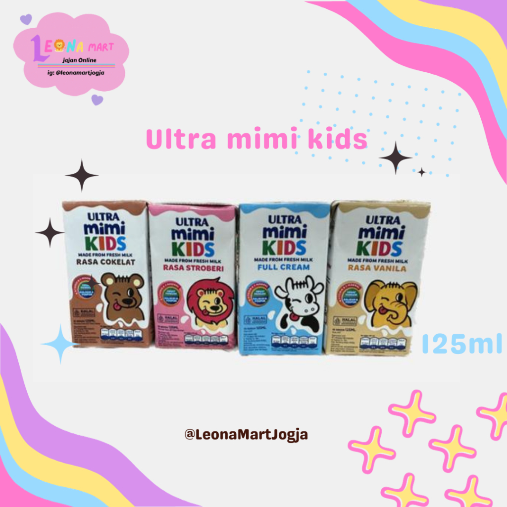 Jual susu UHT Ultra mimi kids 125ml all varian | Shopee Indonesia