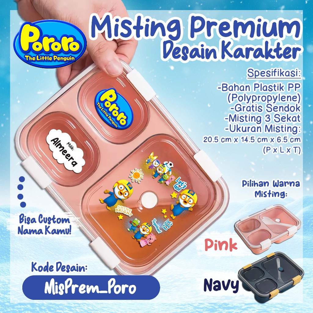 Jual Misting / Lunchbox / Kotak Makan / Bento Box CUSTOM - Desain ...