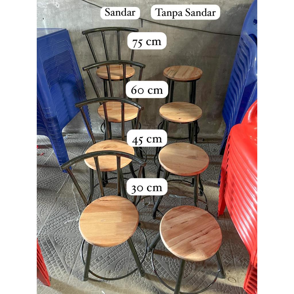 Jual Bangku Bar / Kursi Bar - Kursi Kayu - Kursi besi | Shopee Indonesia