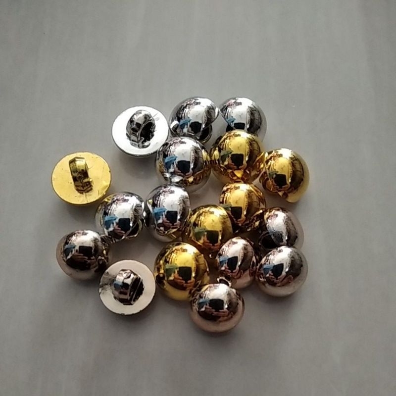 Jual Kancing Jamur Besi polos dan permata ukuran 11,5 mm, 12,5 mm, 15 ...
