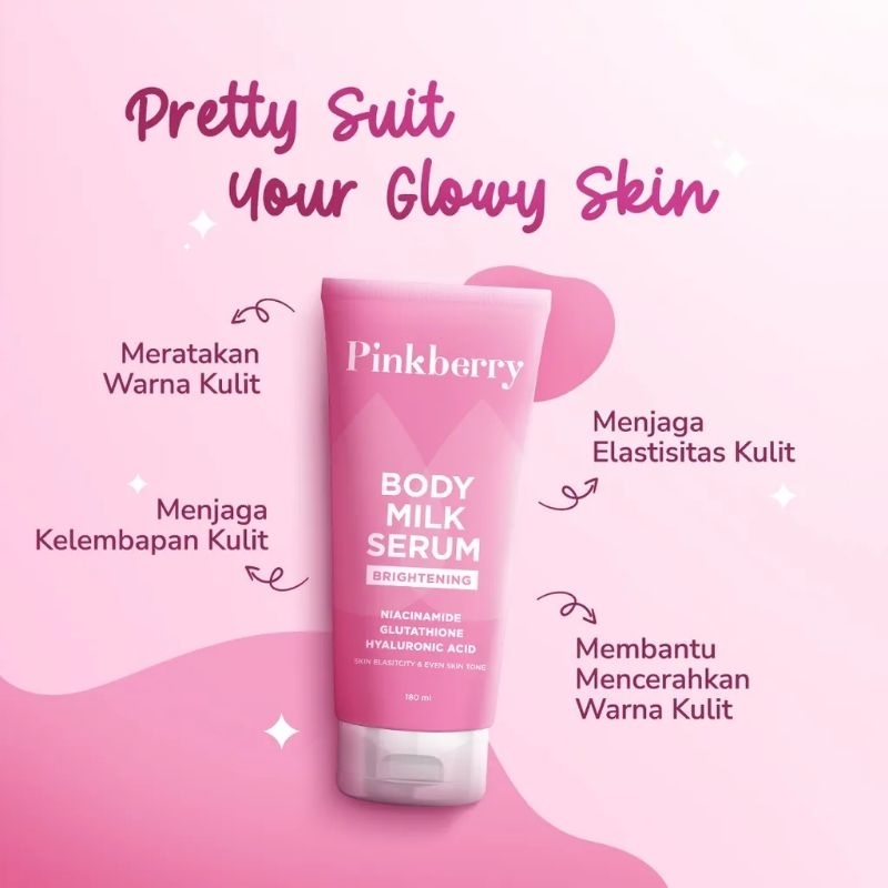 Jual Pinkberry Body Milk Serum Brightening | 180ml | Shopee Indonesia