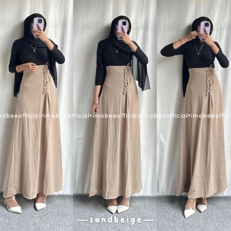 Jual ROK AESTHETIC // ROK SIMPUL KOREA CRINKLE AIRFLOW PREMIUM // ROK ...