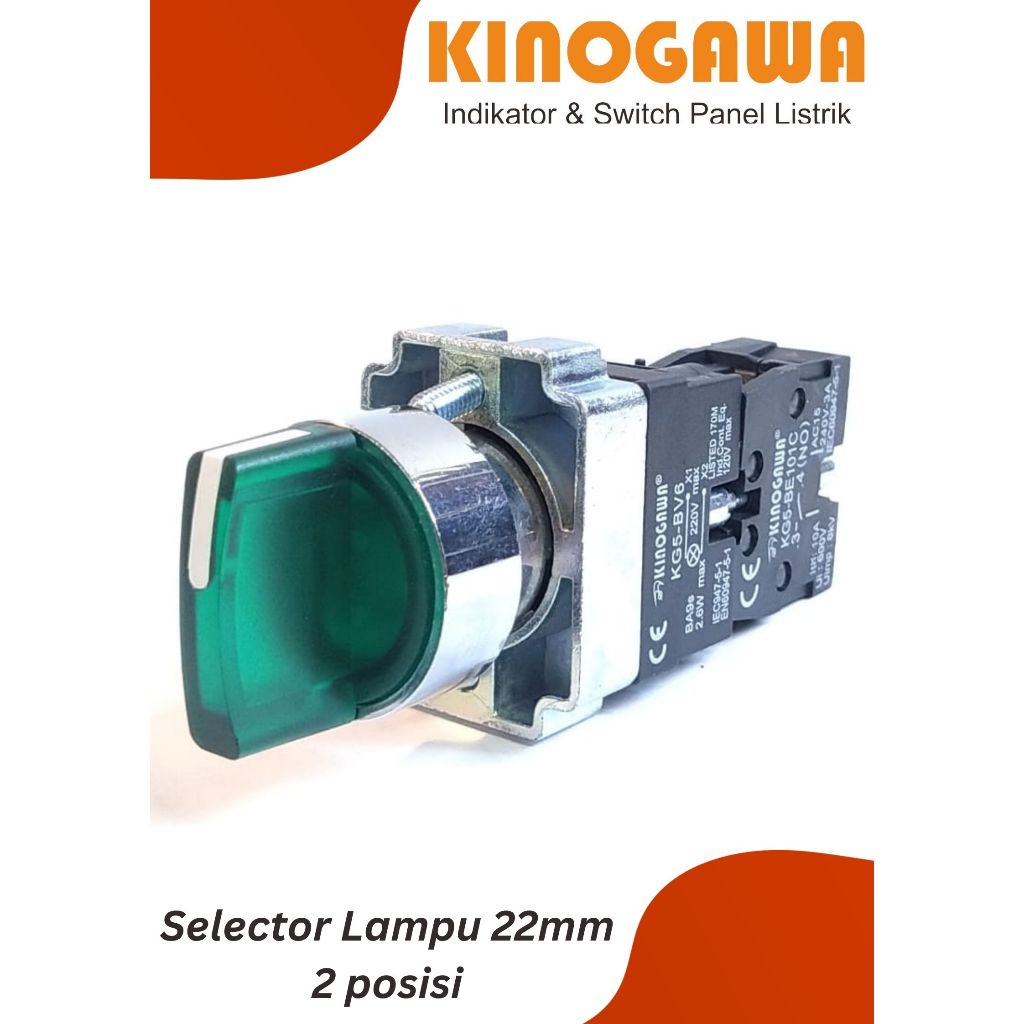 Jual Selector Switch Lampu 22mm HIJAU XB2 Series Lampu LED - Selector 2 ...