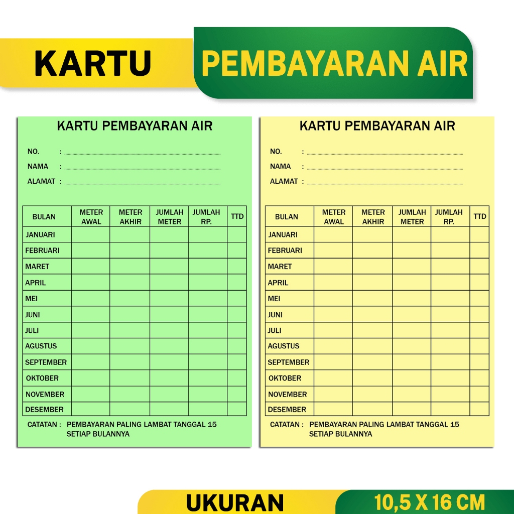 Jual KARTU PEMBAYARAN AIR | Shopee Indonesia
