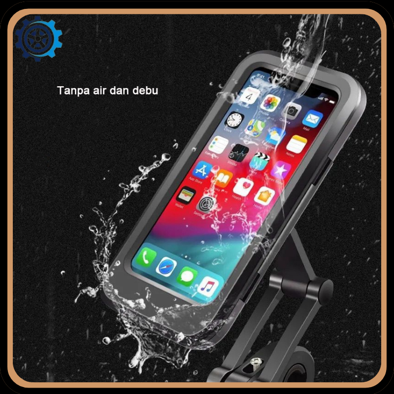Jual Phone Holder Motor Waterproof Tempat dudukan Hp di stang Sepeda Anti Air Stand | Shopee ...