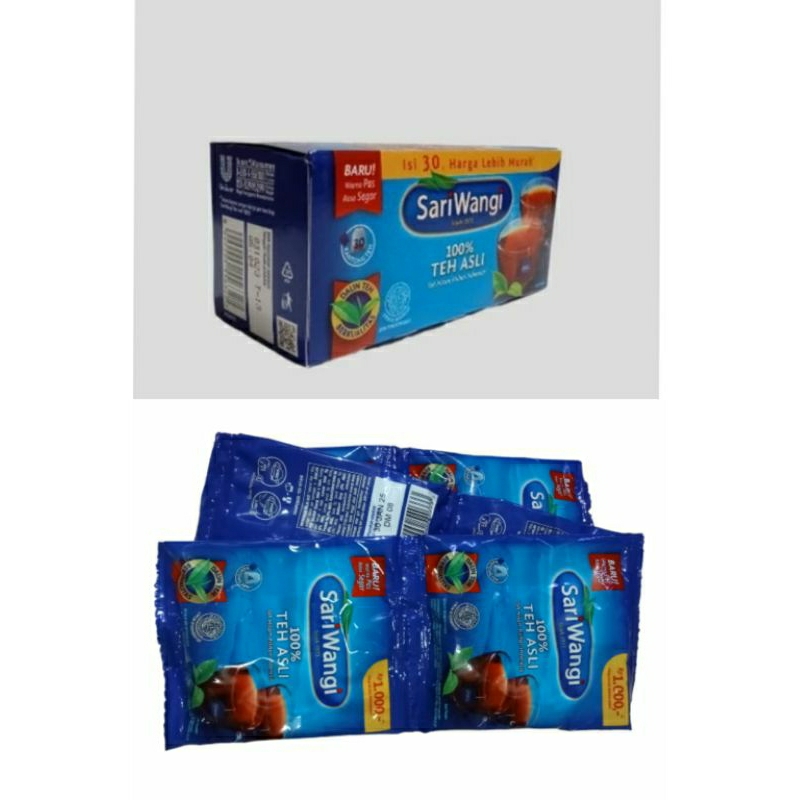 Jual Teh sari wangi Box isi 25 / sache serenceng 6pcs | Shopee Indonesia
