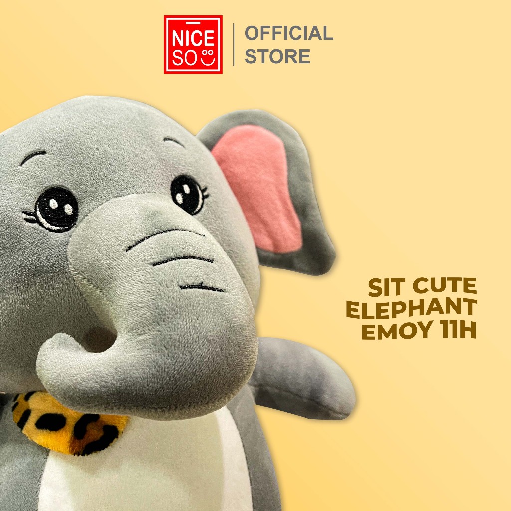 Jual NICESO Official DOLL SITTING CUTE ELEPHANT EMOY 11H' | Shopee ...