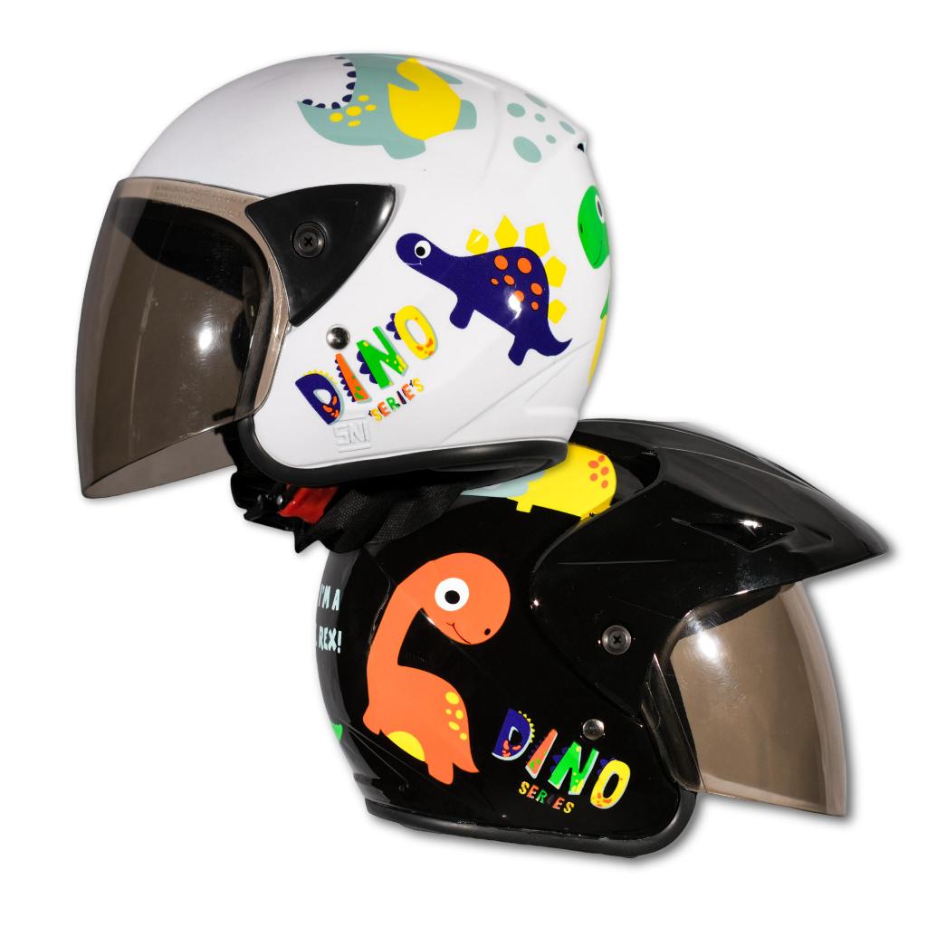 Jual [Helm Anak] WTO Helmet Junior Neo Dino Dinosaur Dinosaurus Pet dan ...