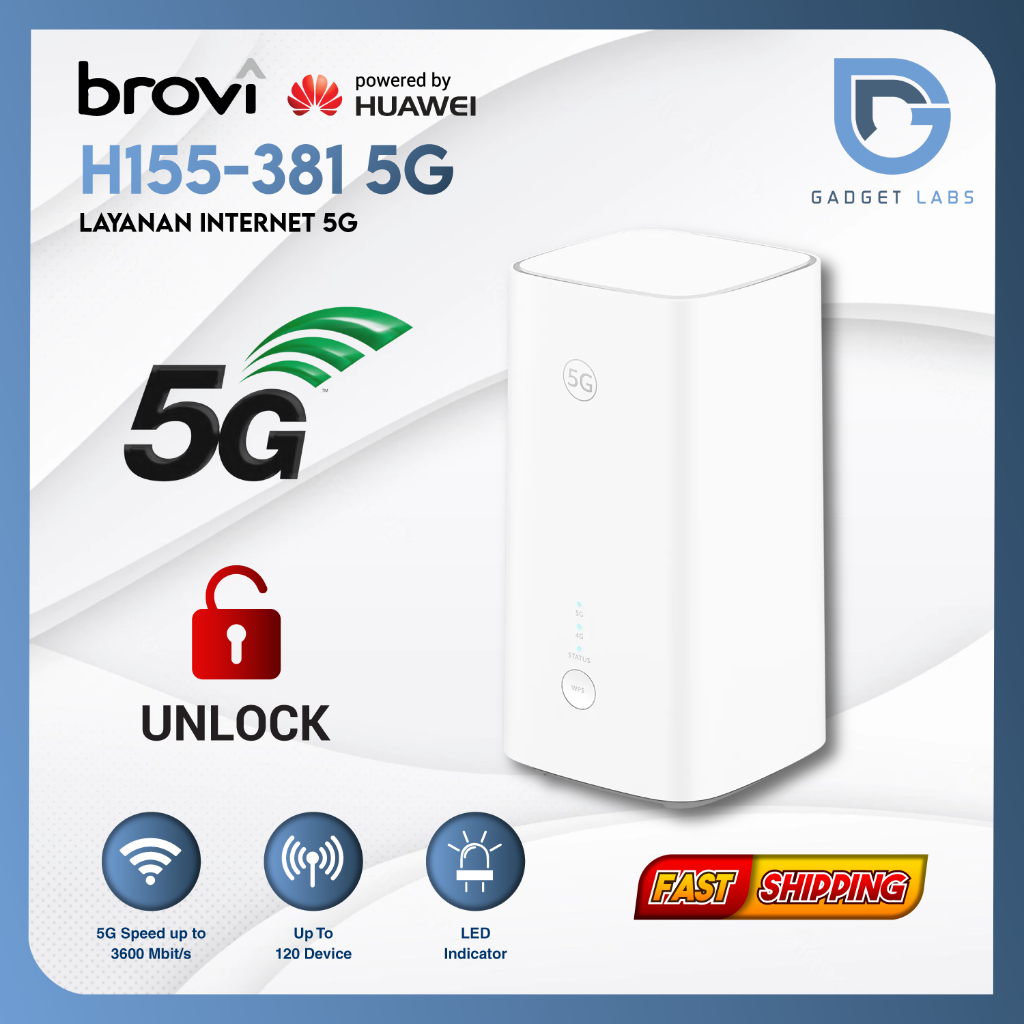 Jual Modem Wifi Huawei Brovi 5G CPE 5 H155-381 Router 5G Unlock All Operator | Shopee Indonesia