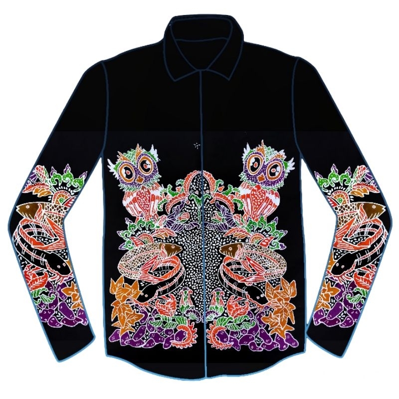 Jual SOEDJONO batik tulis custom Lamongan motif "BURUNG HANTU X BANDENG ...