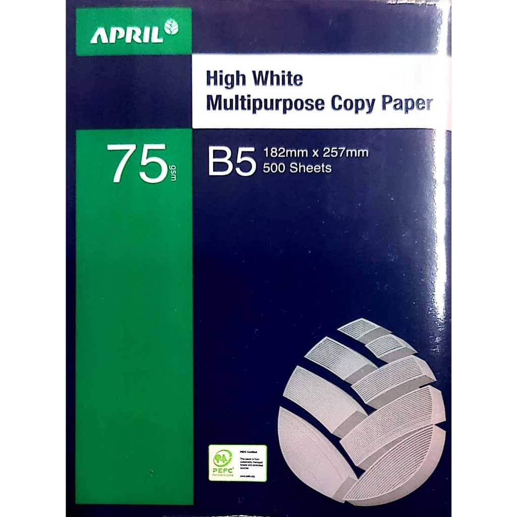 Jual Kertas Hvs April B5 75 gsm ( Rim ) | Shopee Indonesia