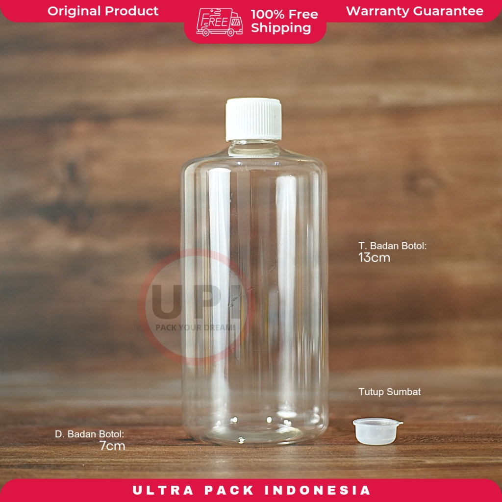 Jual KEMASAN MINUMAN BOTOL FOOD GRADE - BOTOL PET HS24 500ML CLEAR ...