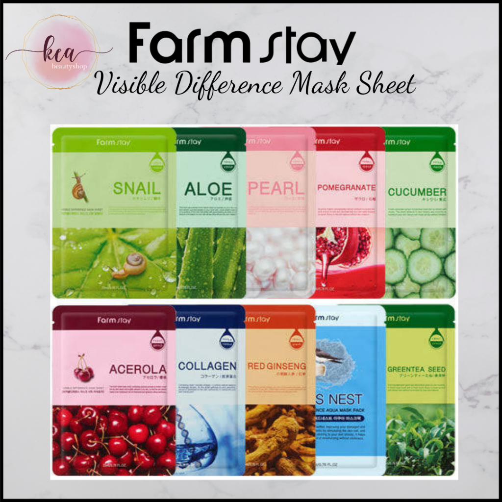 Jual FARMSTAY FARM STAY VISIBLE DIFFERENCE MASK SHEET [MASKER WAJAH ...