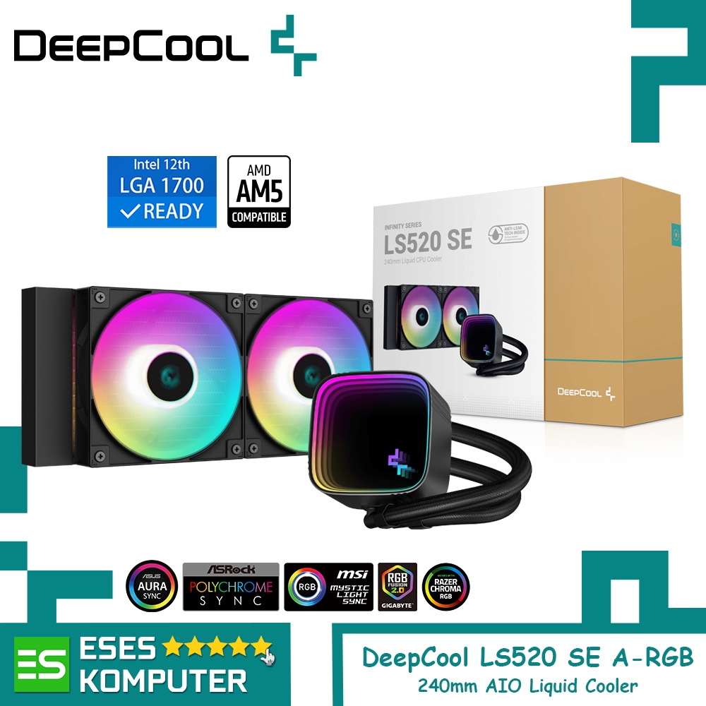 Jual AIO DeepCool LS520 SE ARGB 240mm High Performance Liquid CPU ...