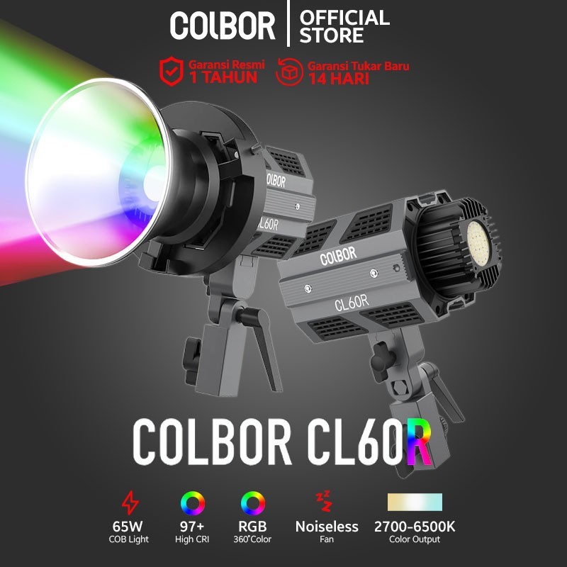 Jual Colbor CL60R RGB Lampu Studio LED 65W Fotografi Video Lighting ...