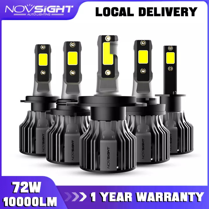 Jual Novsight lampu led motor mobil h4 72 watt h11 lampu foglamp led super terang h7 hb3 hb4 ...