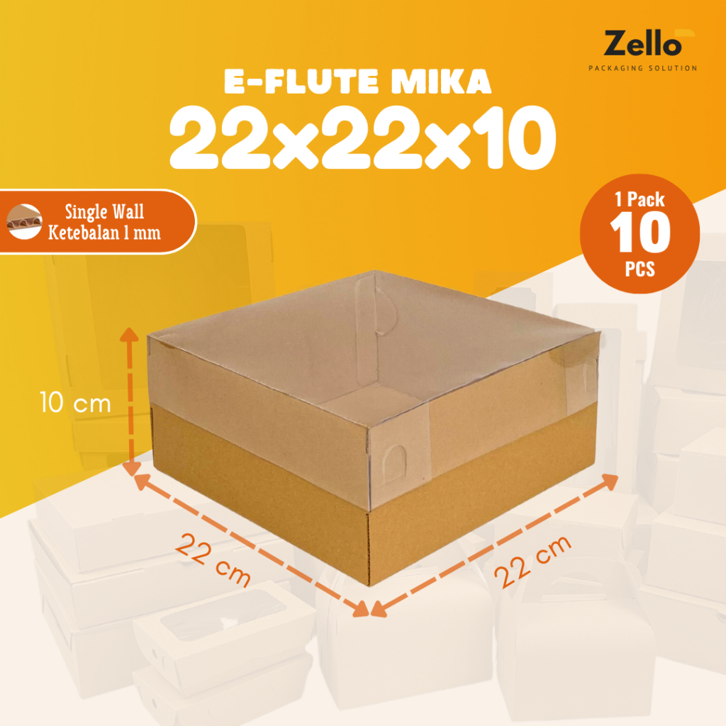 Jual E-Flute Box Tutup Mika Kotak Kue Roti Kardus Hampers Souvenir ...